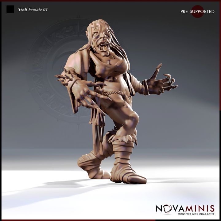 3D Printable Troll Female 01 by NOVAMINIS